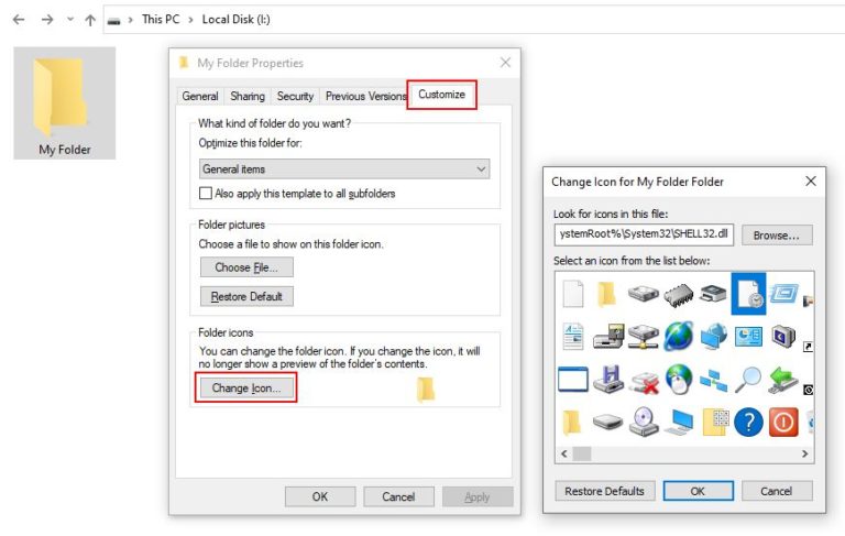 Change Folder Icon in Windows 10 | The Tech Basket